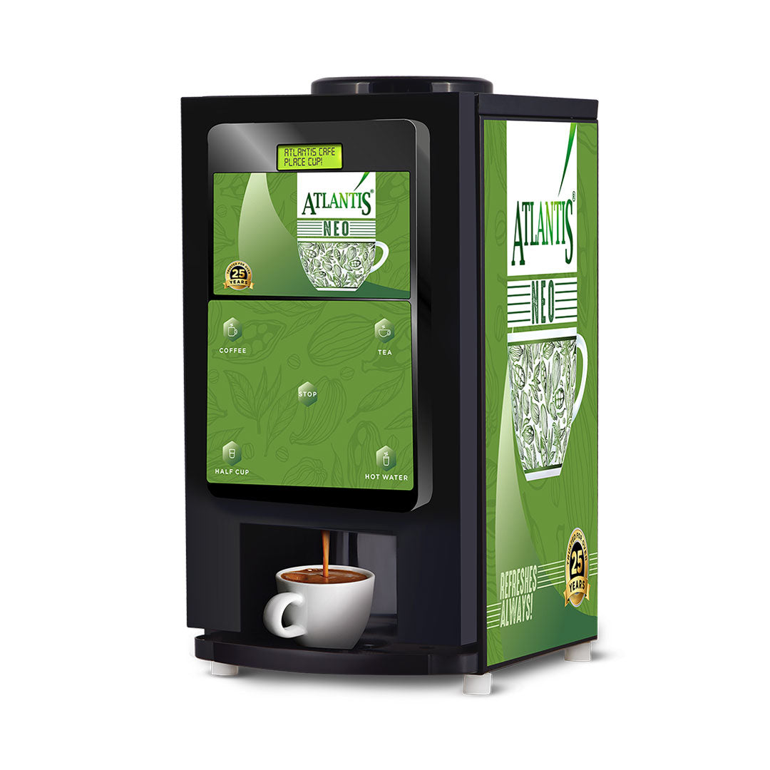 ATLANTIS NEO COIN OPERATED 2-Lane Tea Coffee Machine- Dedicated Hot Water