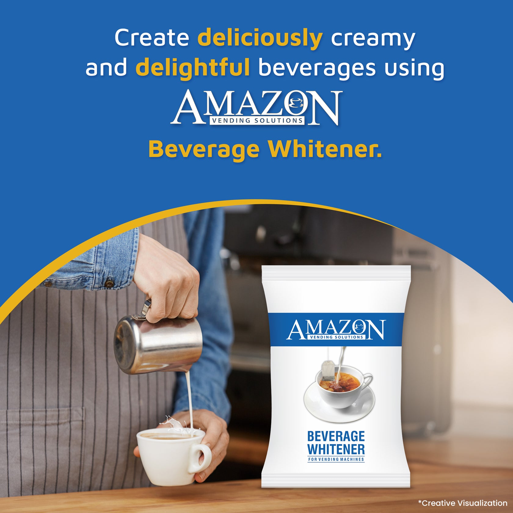 AMAZON Dairy Mix Beverage Whitener - 1kg Pack (Perfect for Tea & Coffee ...