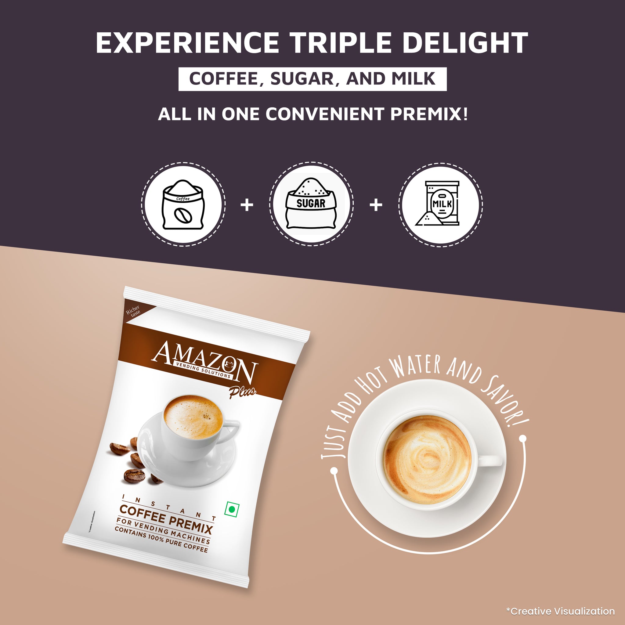 Amazon Plus Coffee Premix for Vending Machines