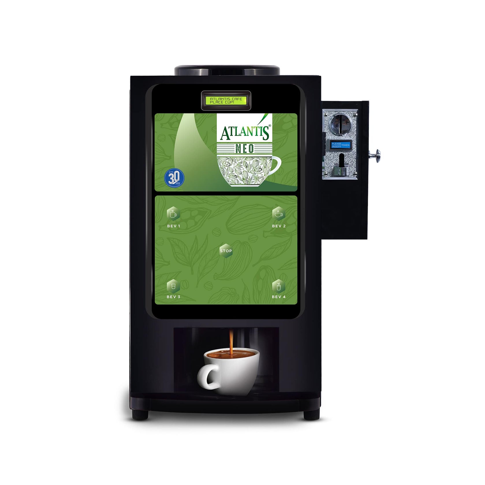 Atlantis Neo Coin 4-Lane Coffee Machine – Dedicated Hot Water