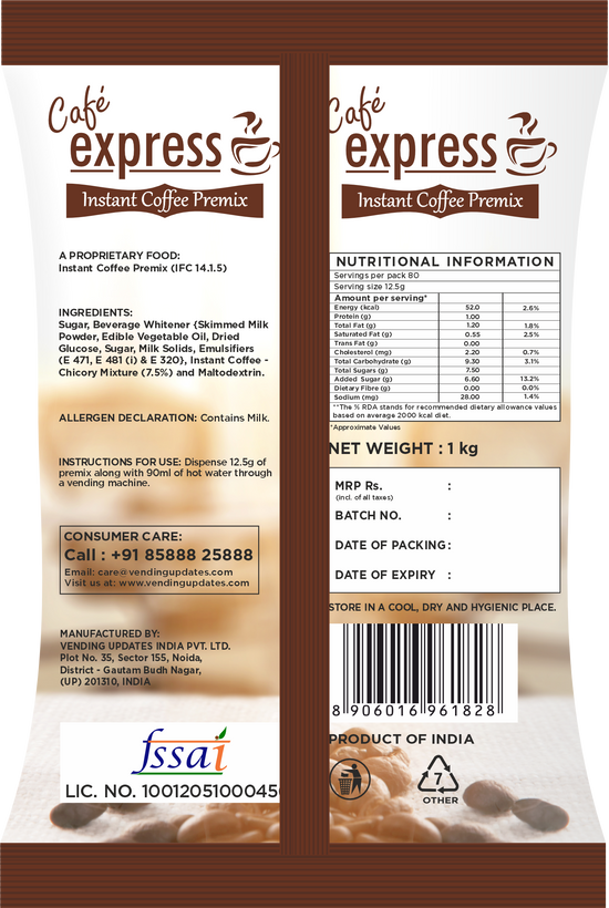 Cafe Express 3-in-1 Coffee Premix | Vending Machine Coffee